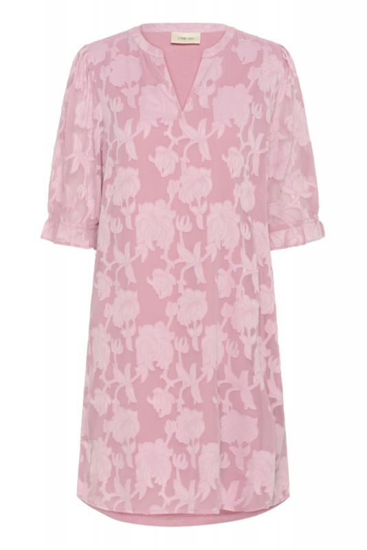 Cream Yana Dress | Pink Floral A-line Dress | Dressy.fi - Dressy